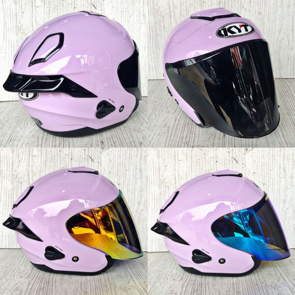 Jual HELM KYT KYOTO SOLID PURPLE UNGU LAVENDER PAKET GATENG /KYOTO ...