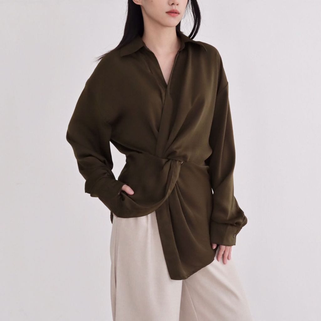 Jual MSMO Galena Blouse / Atasan Blouse Wanita / Blouse Longsleeve ...