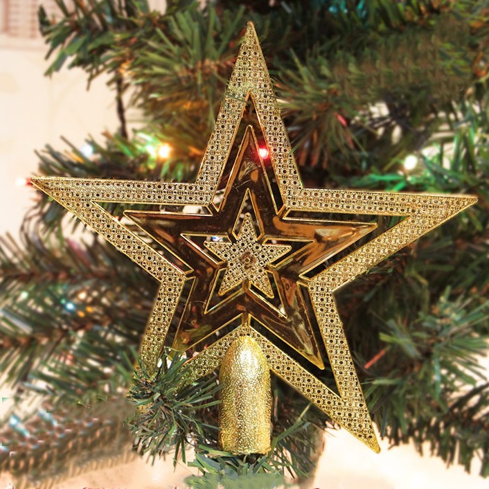 Jual Bintang Topper Pohon Natal / Aksesoris Natal / Hiasan Natal ...