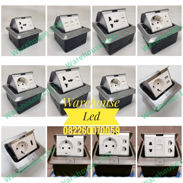 Jual Stop Kontak Lantai 3 Modul Flip Up Isi Stop Kontak Arde EU + 2 ...