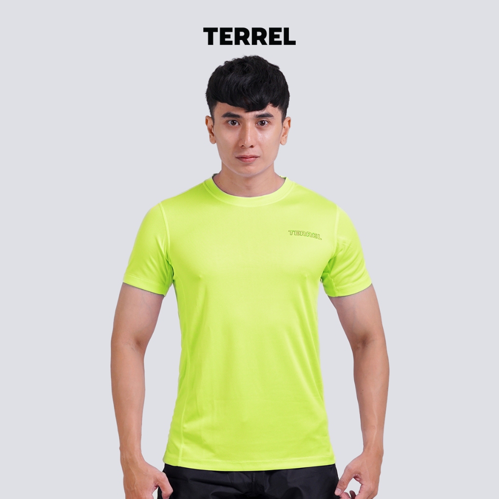 Jual Terrel sportswear basic tee green volt tshirt baju olah raga dry fit gym lari running pria ...