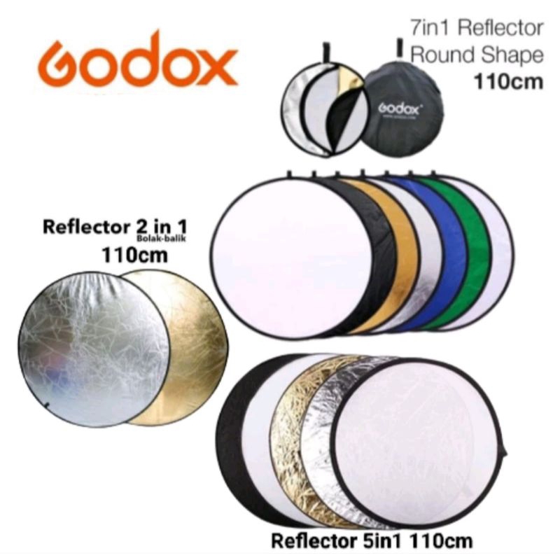 Jual REFLECTOR 2IN1,5IN1,7IN1 110CM OVAL CAHAYA STUDIO FOTO | Shopee Indonesia