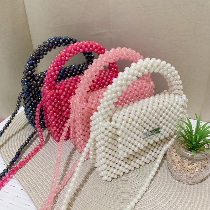 Jual [STARGAZER LILY] TAS MANIK MANIK PELANGI / BEADED BAG / BEADS BAG ...
