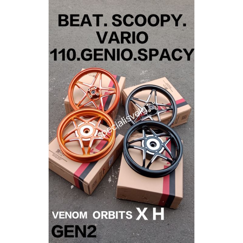 Jual Velg Pelak Racing Vrossi rossi Palang Bintang Orbits X H Gen 2 Honda vario 110 beat karbu ...