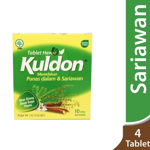 Jual Kuldon Tablet Herbal Panas Dalam Dan Sariawan 1 Strip 4 Tablet ...