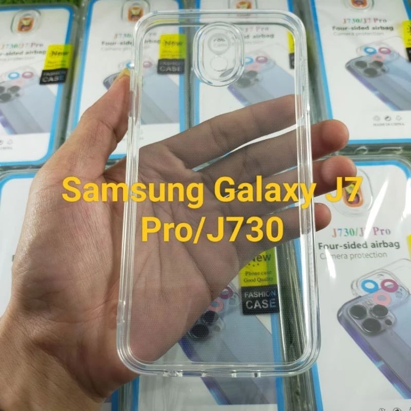 Jual SoftCase Casing SAMSUNG J7 PRO/J730 Case Silikon Bening Clear Transparan Protect Camera ...