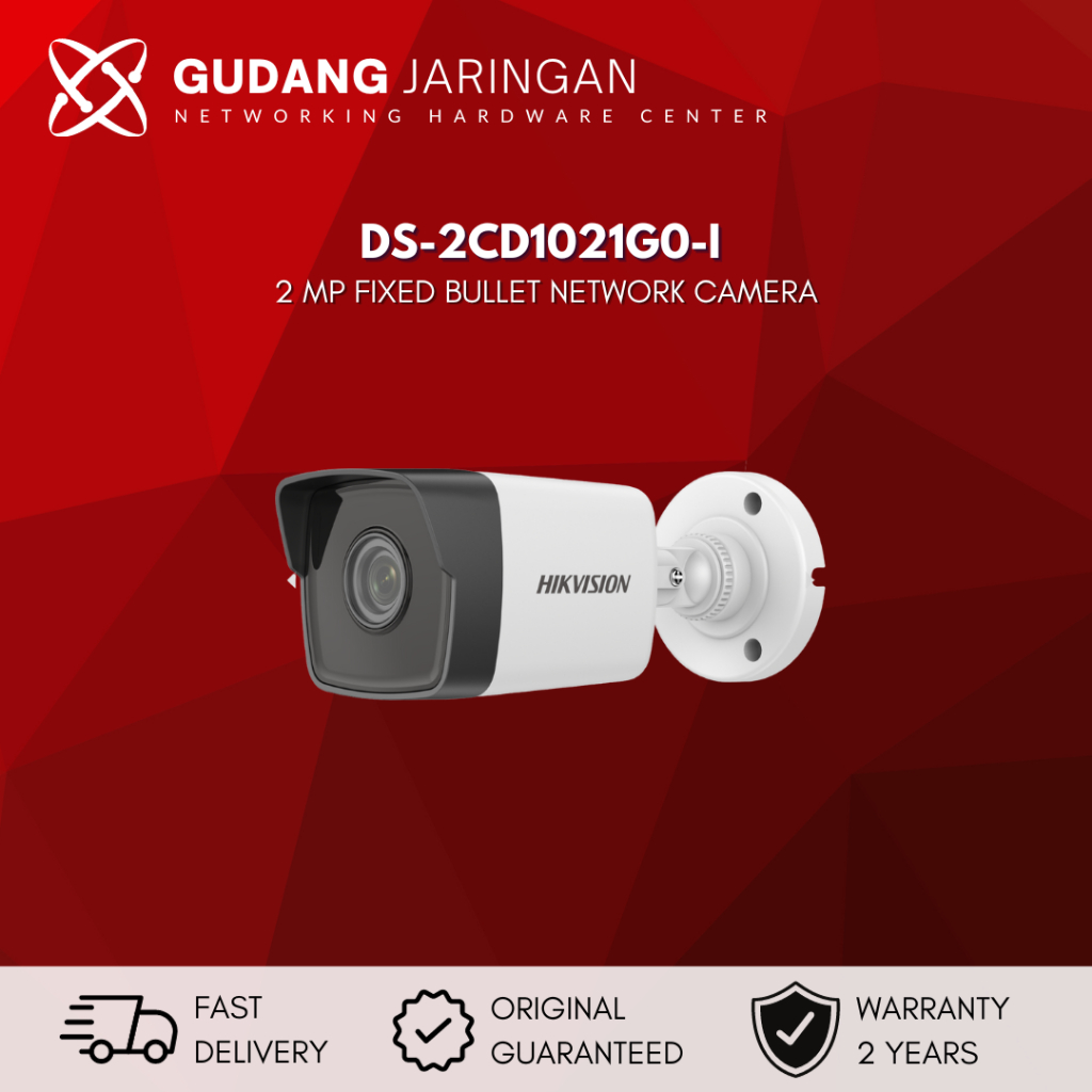 Jual DS-2CD1021G0-I - HIKVISION IP CAMERA 2MP FIXED BULLET CAMERA | Shopee Indonesia