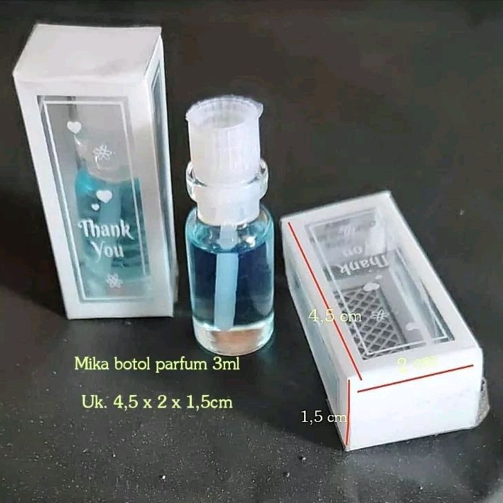 Jual Kotak Mika Souvenir Botol Parfume Ukuran 4,5x2x1,5cm | Shopee ...