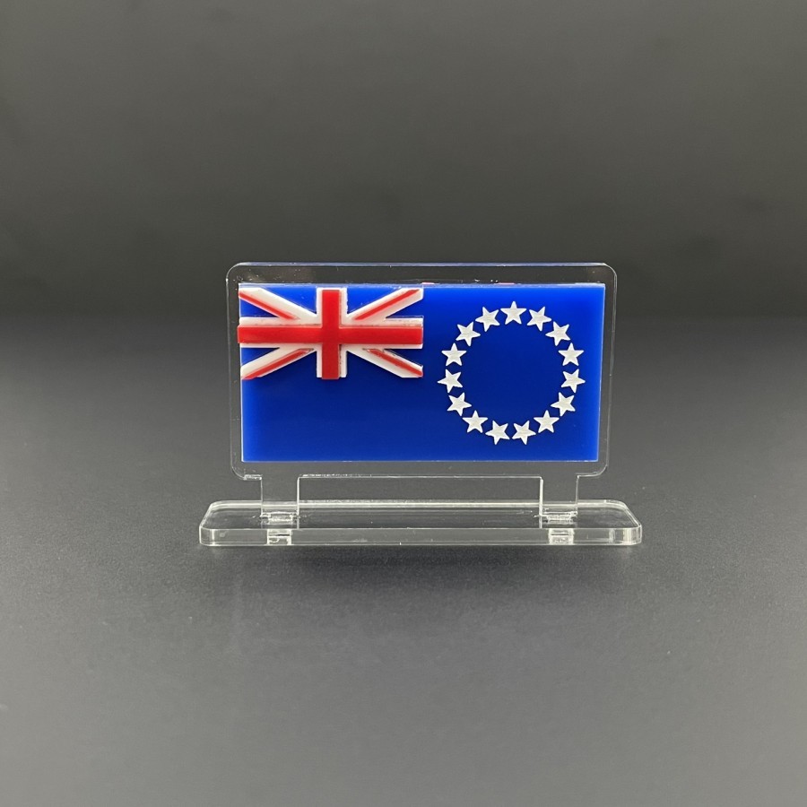 Jual Bendera Meja Negara Kepulauan Cook Bendera Cook Islands Timbul ...