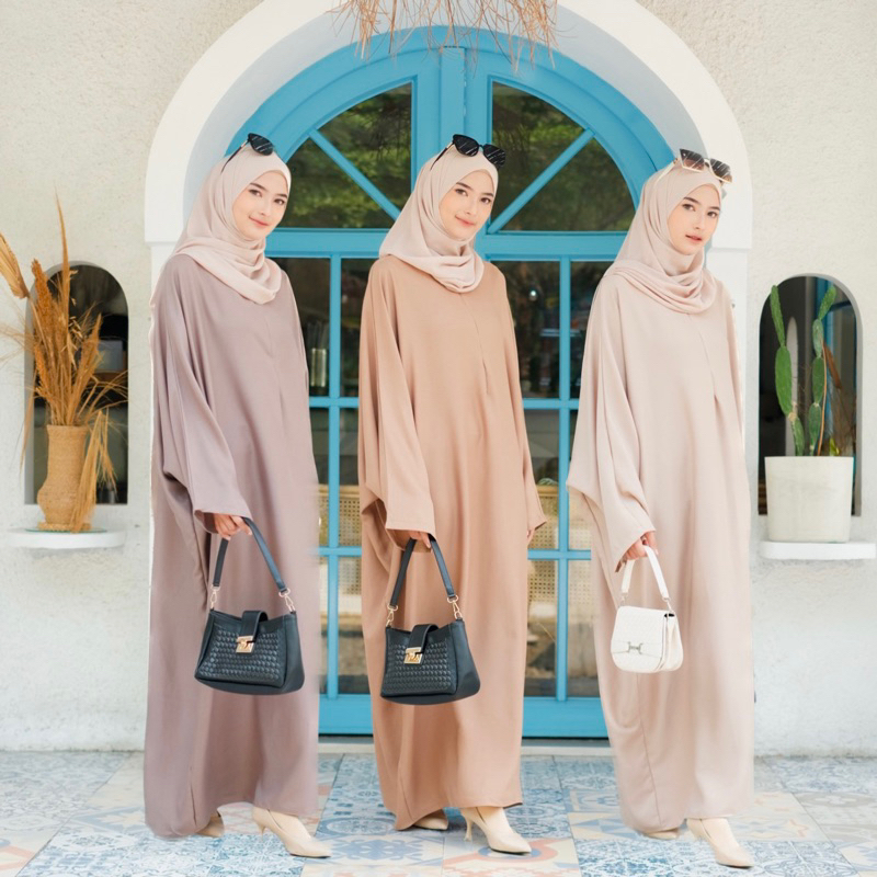 Jual Evilya Abaya Oversize Batwing Gamis Umroh Dress Haji Jumbo | Shopee Indonesia