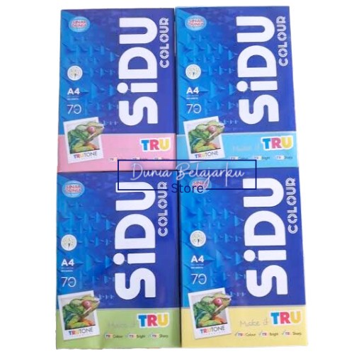 Jual Kertas HVS SIDU Warna A4 70gr 1 RIM 500 Lembar HVS Sinar Dunia ...