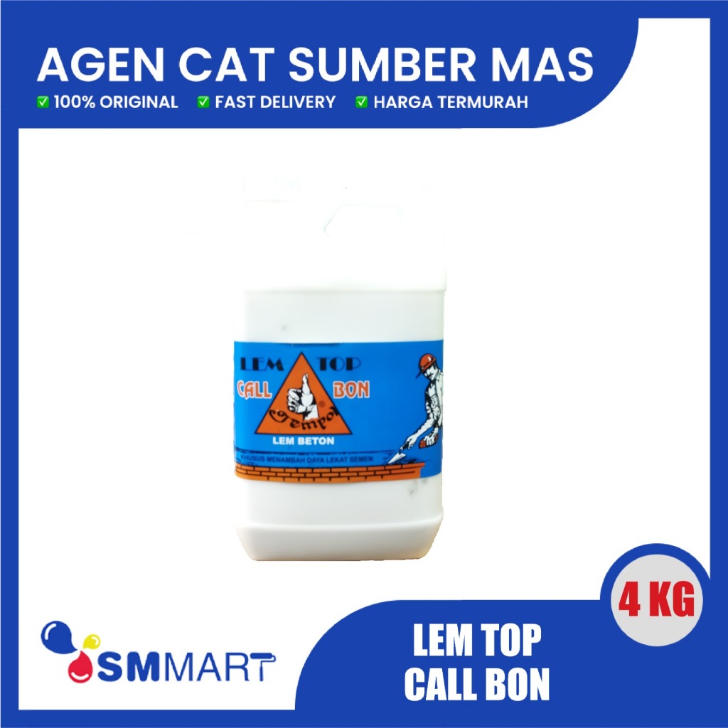 Jual LEM BETON CALBOND / CALBON / KALBON PEREKAT BETON 5 LITER | Shopee ...