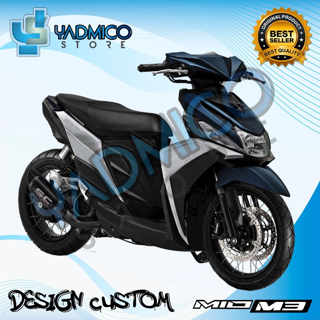 Jual Desain Custom Stiker Motor Mio M3 Full Body Variasi | Shopee Indonesia