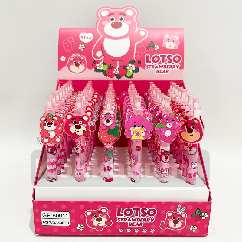 Jual ( KKM ) Pulpen / PEN GEL Karakter LOTSO Beruang Stroberi ...