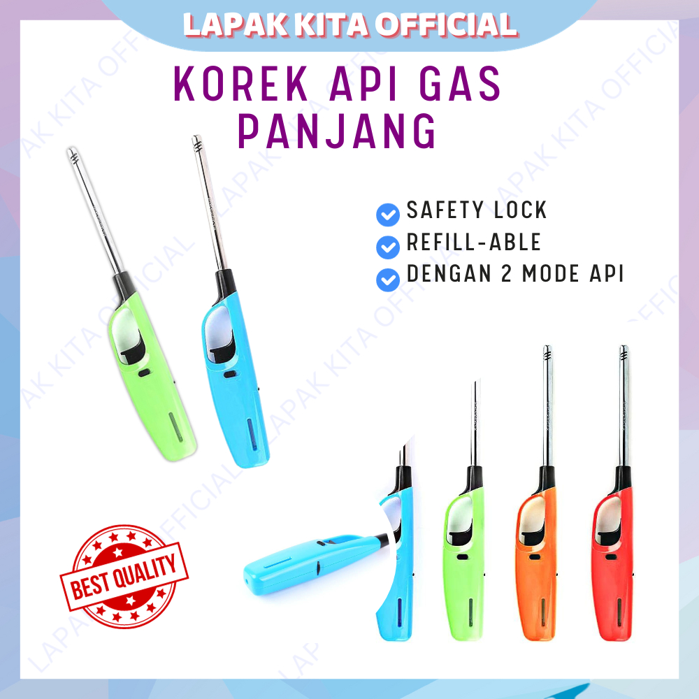 Jual Korek api gas panjang pemantik api model tembak lighter kompor ...