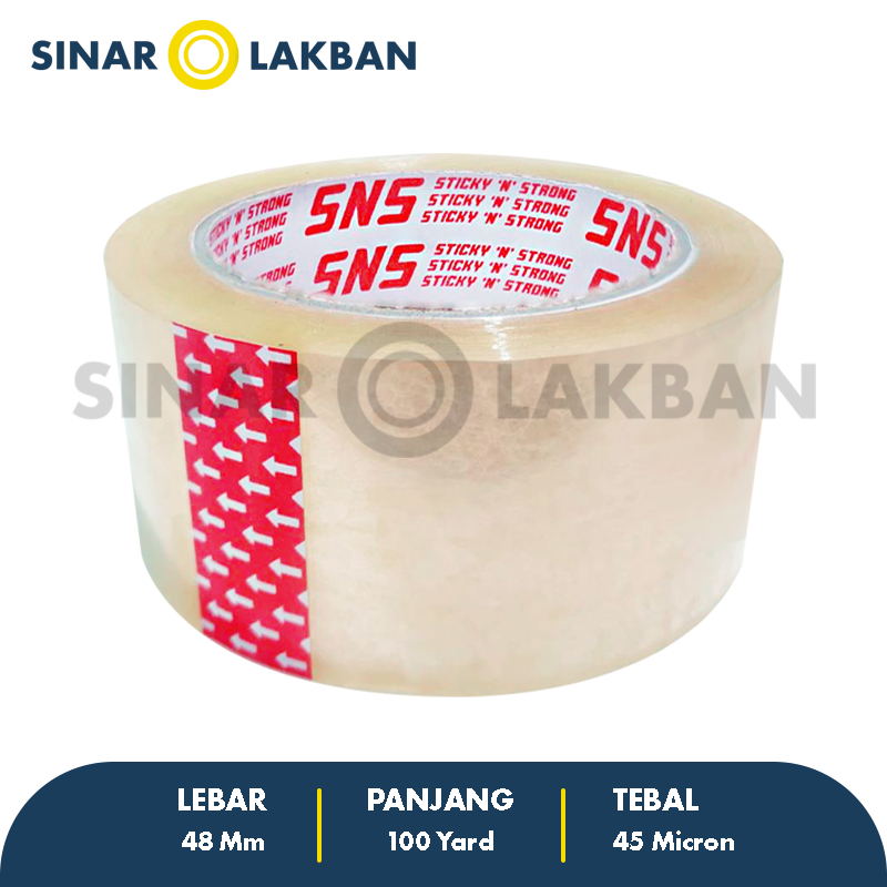 Jual Lakban Bening / Coklat 100 Yard x 48 Mm x 45 Mic Sticky N Strong ...