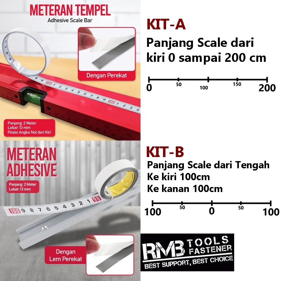 Jual Meteran Tablesaw 2 Meter Sticker Ruler Adhesive Scale Bar Steel ...