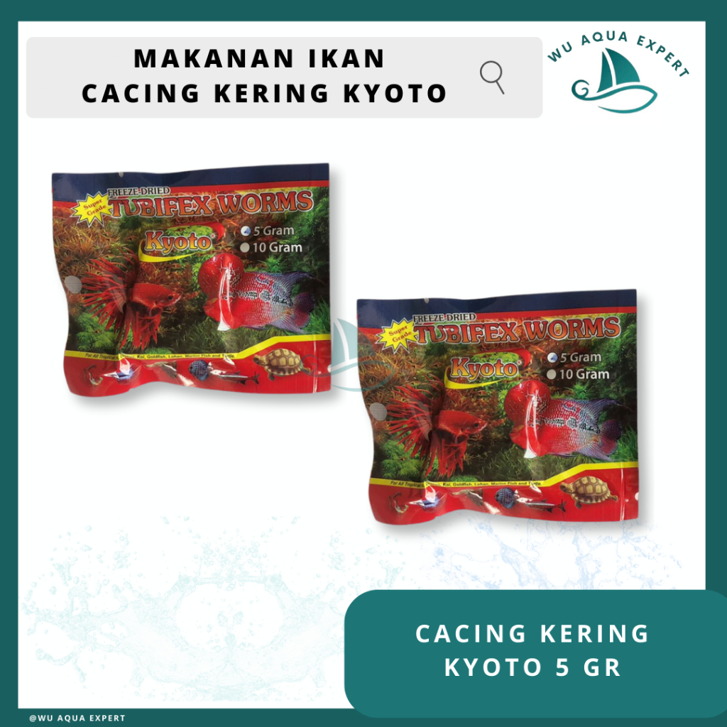Jual Makanan Ikan Cacing Kering KYOTO 5gr | Shopee Indonesia