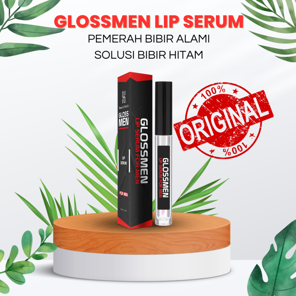 Jual GLOSSMEN Natural Lip Serum Pencerah Bibir Hitam Original Pria ...