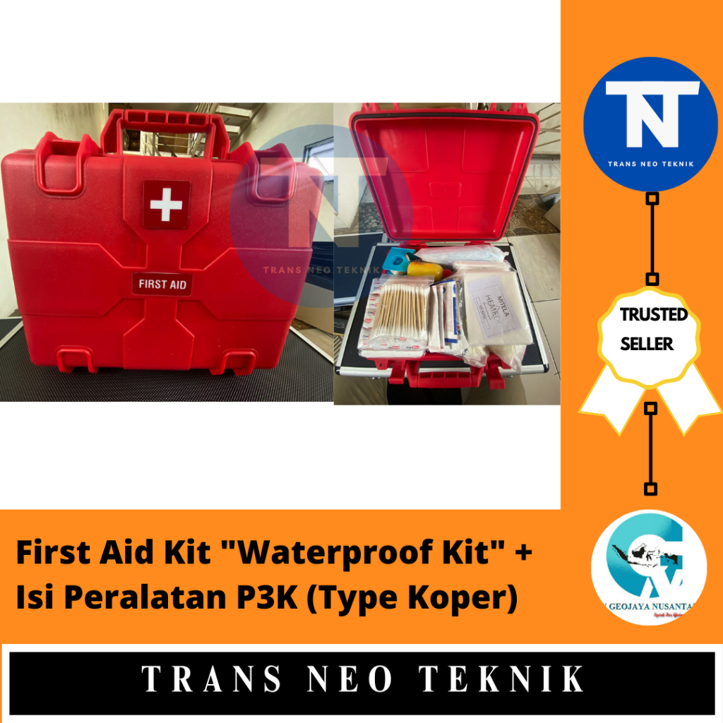 Jual First Aid Kit "Waterproof Kit" + Isi Peralatan P3K (Type Koper) | Shopee Indonesia