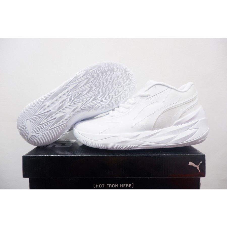 Jual SEPATU BASKET PUMA MB.02 LOW TRIPLE WHITE | Shopee Indonesia