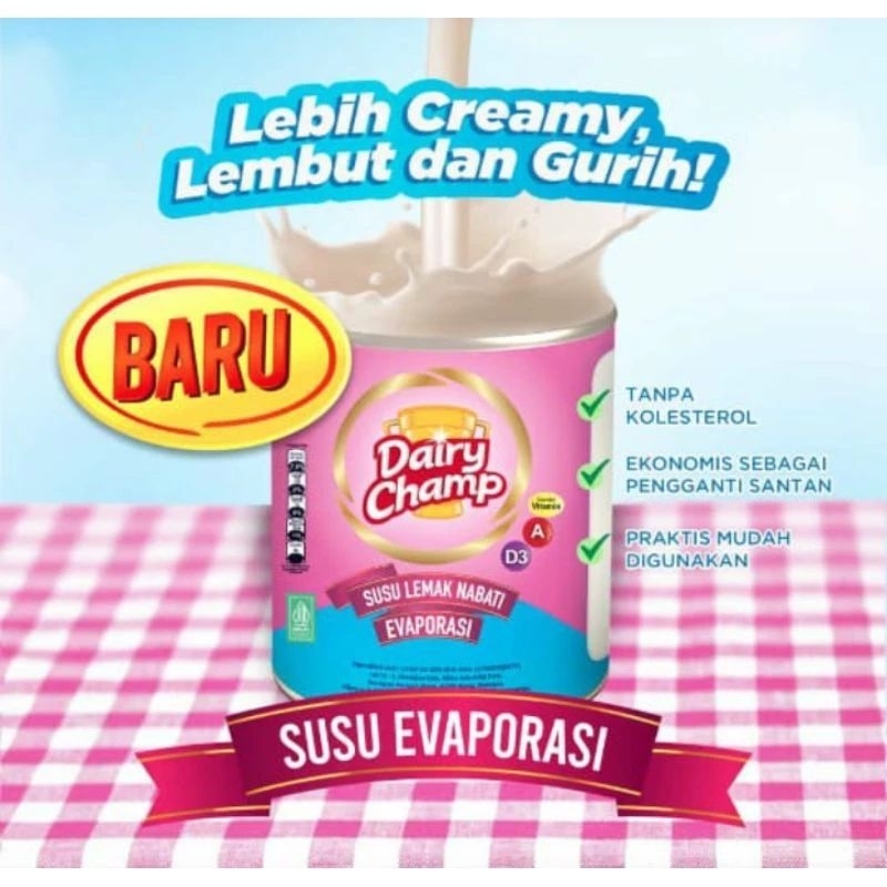 Jual Susu Evaporasi Dairy Champ | Shopee Indonesia