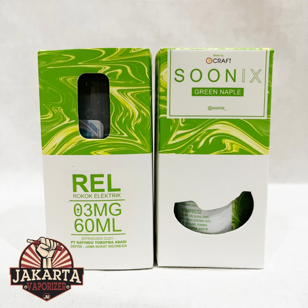 Jual SOONIX GREEN NAPLE GREEN APPLE 60ML 3MG BY RCRAFT | Shopee Indonesia
