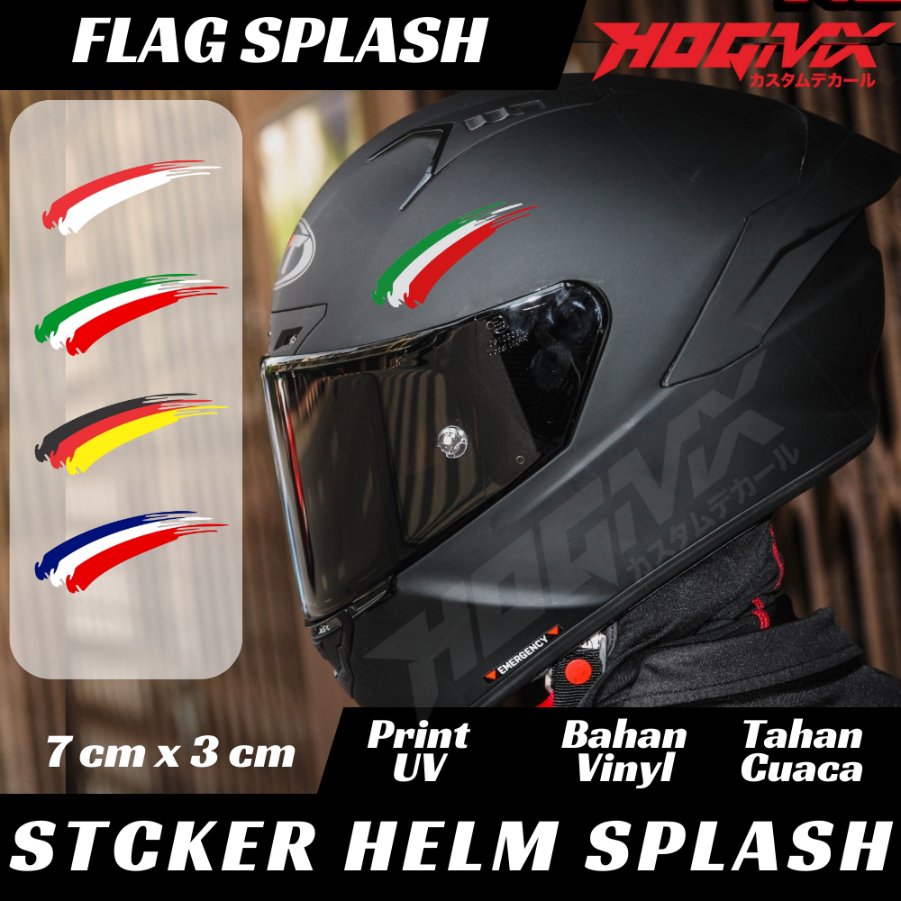 Jual Sticker Helm Motor Flag Splash Bendera | Shopee Indonesia