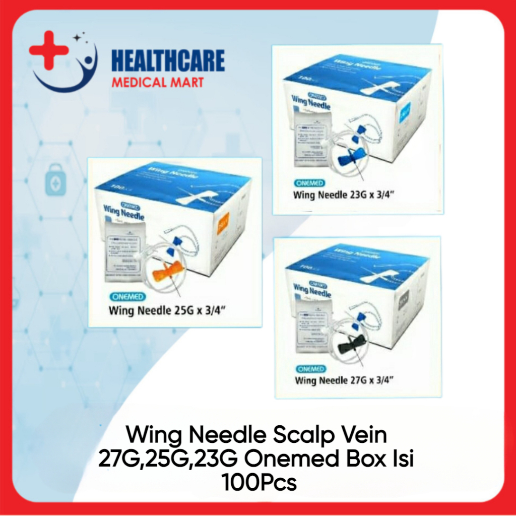 Jual Wing Needle Onemed 25G,23G,27G ONEMED Box Isi 100Pcs | Shopee Indonesia