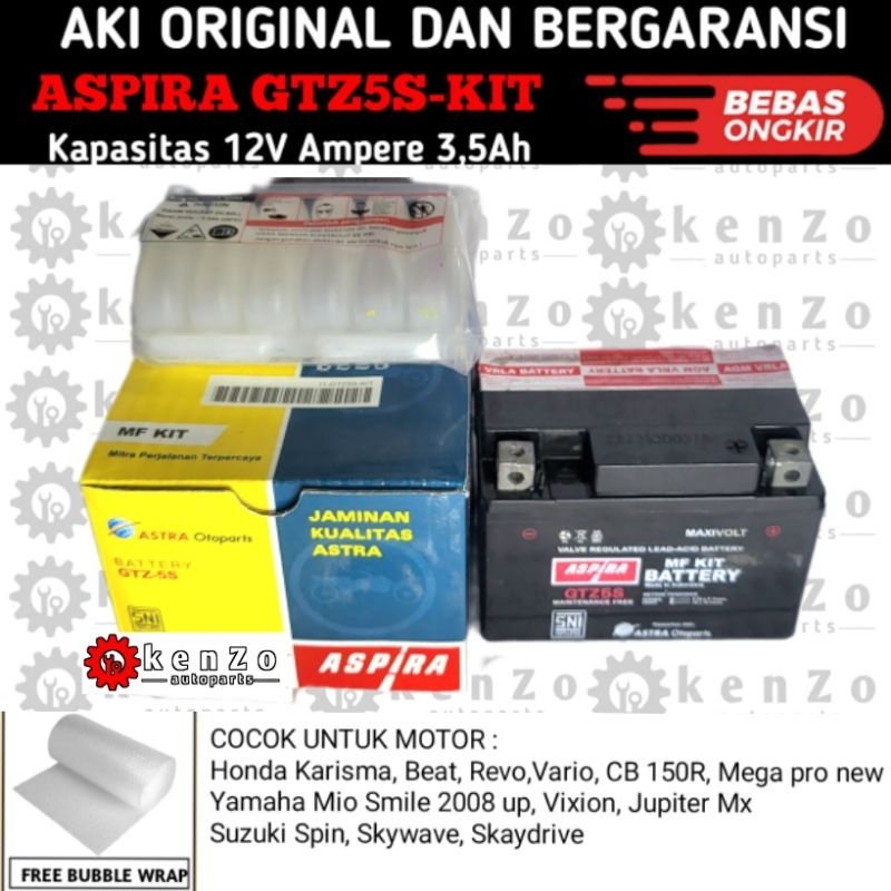 Jual AKI MOTOR MATIC YAMAHA MIO SOUL J M3 SOUL GT XEON ASPIRA GTZ5S MF KIT | Shopee Indonesia