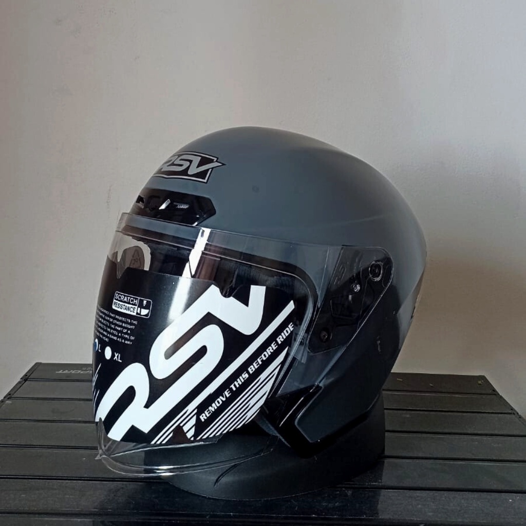Jual HELM RSV NEW WINDTAIL PLATINUM GREY / HELM RSV HALF FACE ORIGINAL ...
