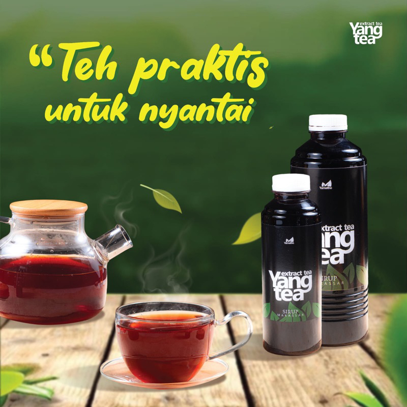Jual yangtea sirup teh makassar 500ml yang tea sirup teh instan praktis ...