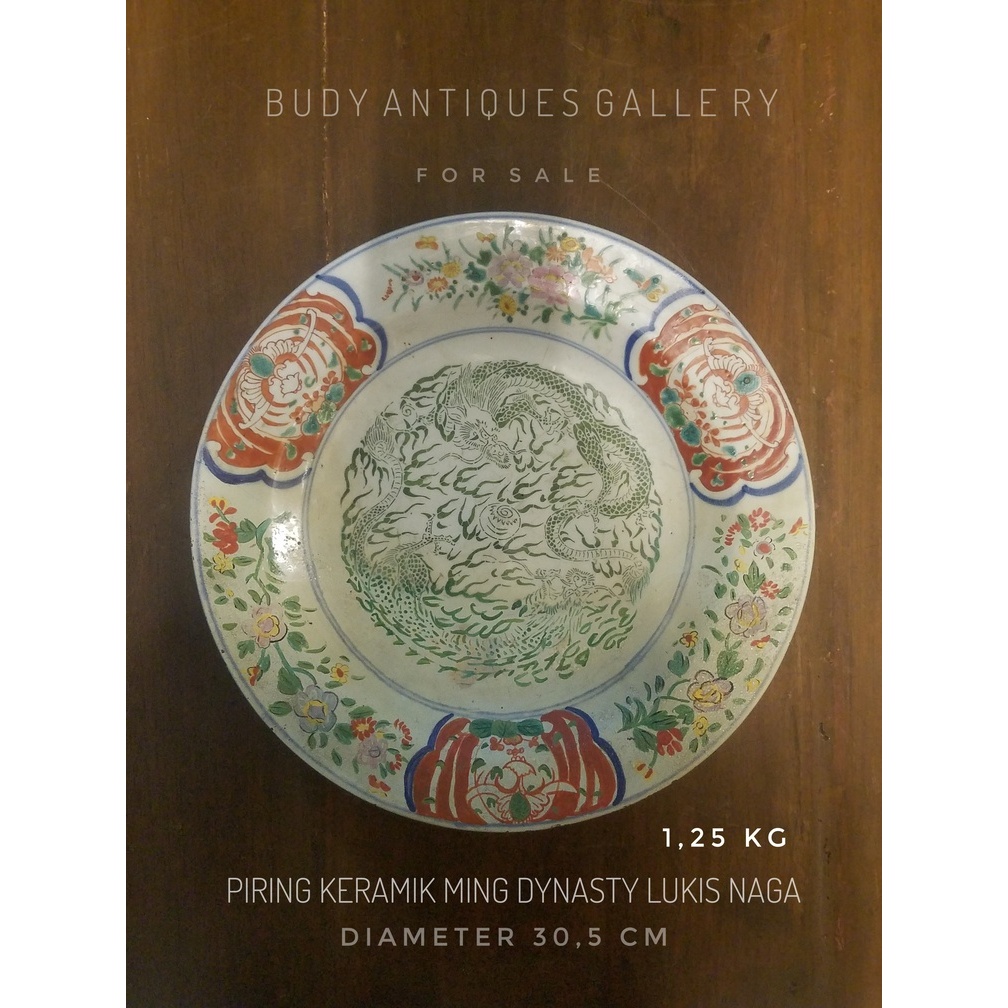 Jual Piring Keramik Kuno Lukis Naga Dinasti Ming Original | Shopee ...