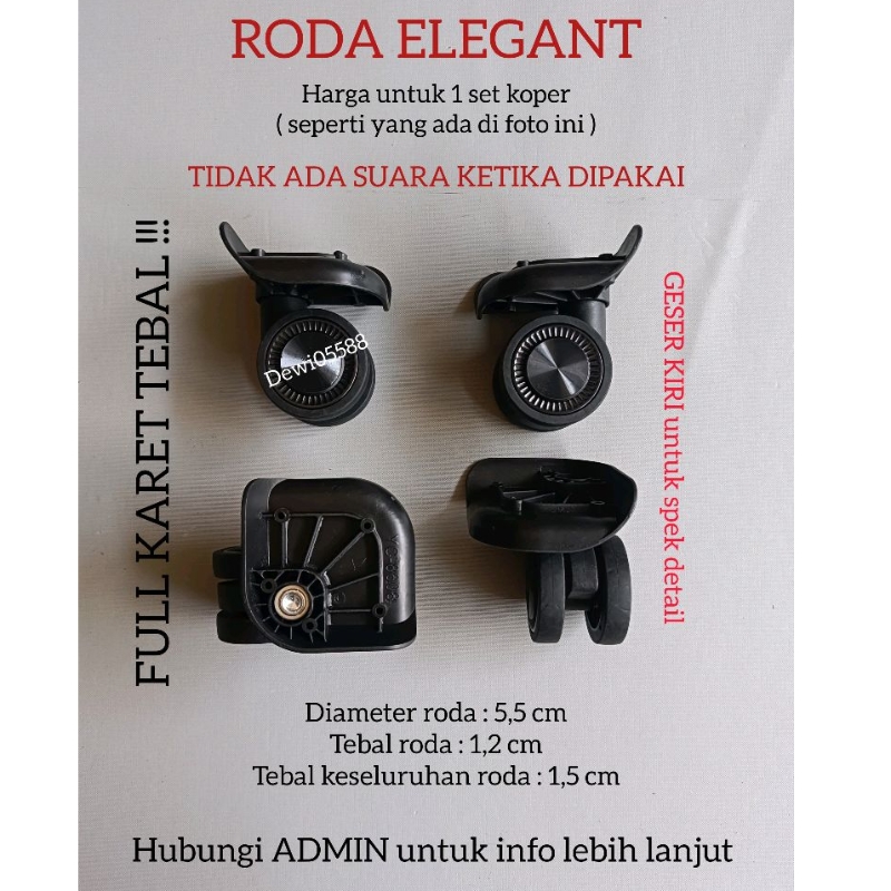 Jual RODA KOPER, RODA DOUBLE WHEEL, RODA PUTAR 360,KARET RODA, CINCIN ...