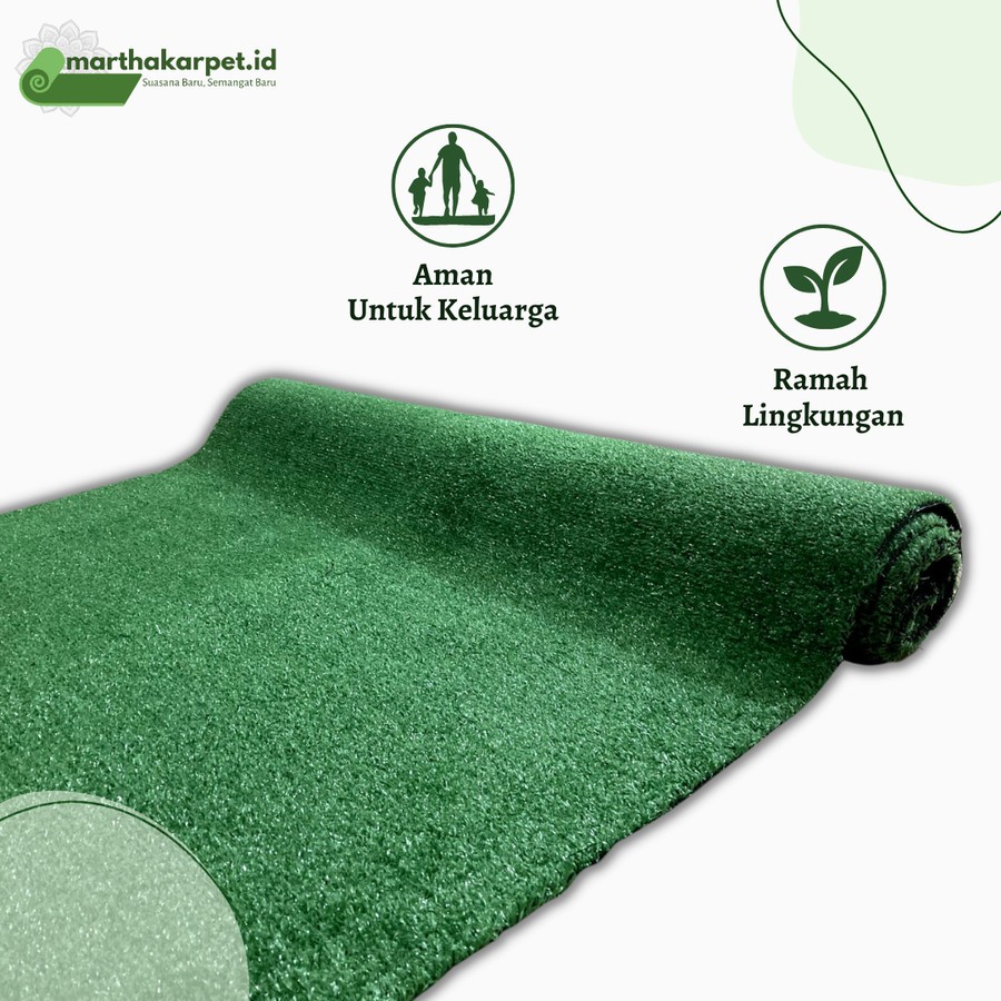 Jual Karpet Rumput sintetis 10mm, Rumput Palsu Ukuran 200cm x 100 cm ...