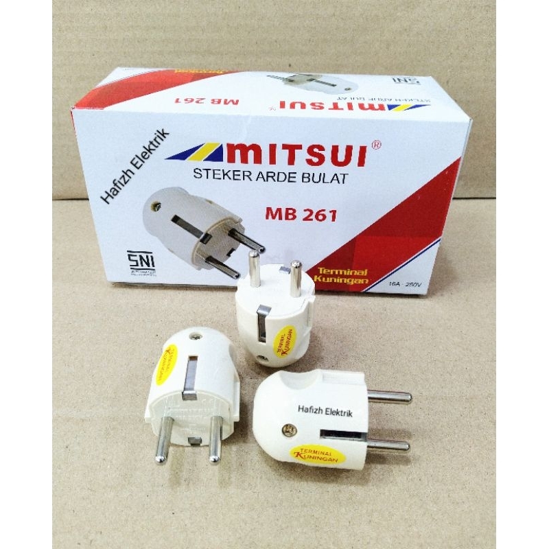 Jual Steker Arde Bulat MITSUI MB-261 | Tusuk Kontak Arde Kuningan 16A ...
