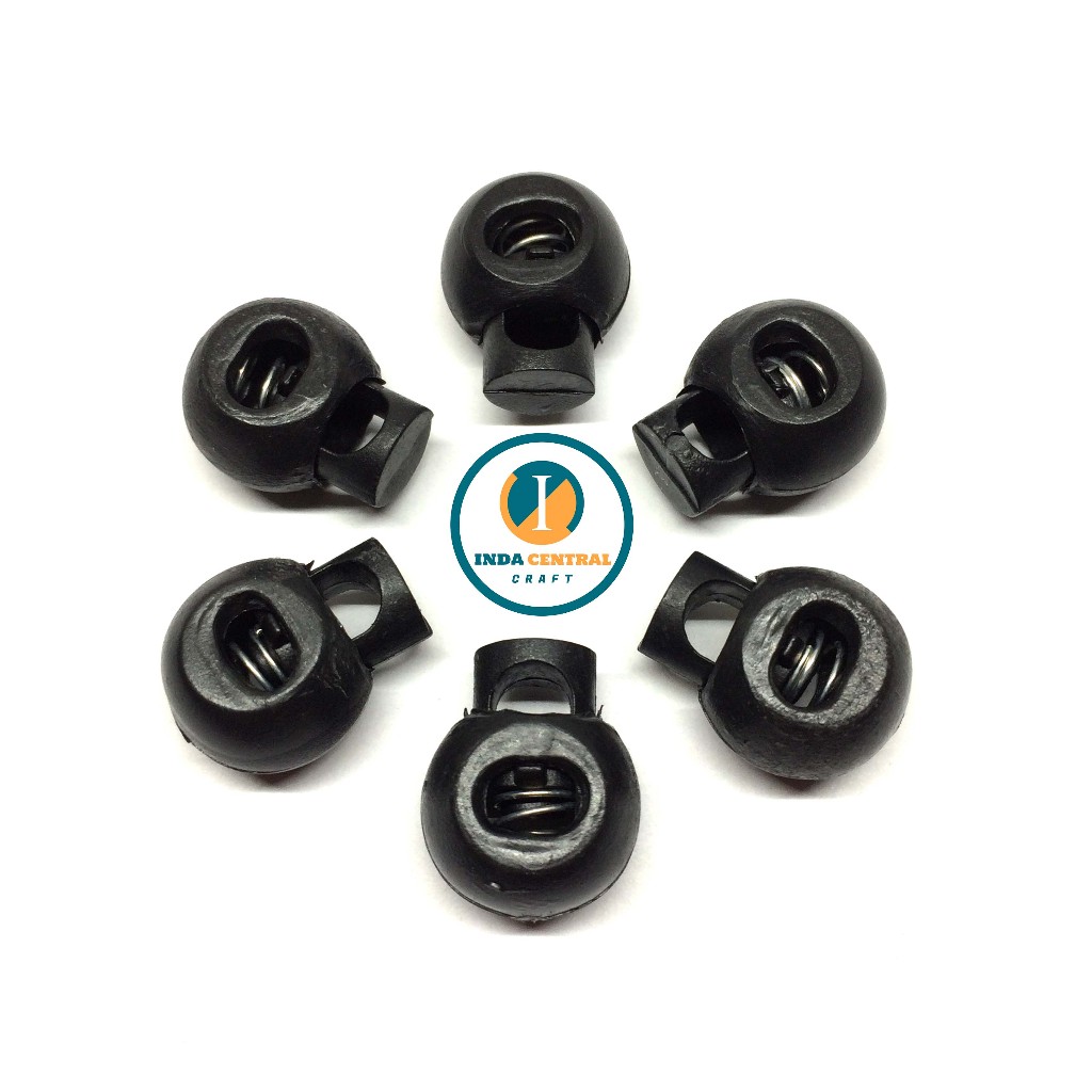 Jual Stopper Tali Kur Model Tinju/Stopper Tali Serut Bulat Hitam (10 ...