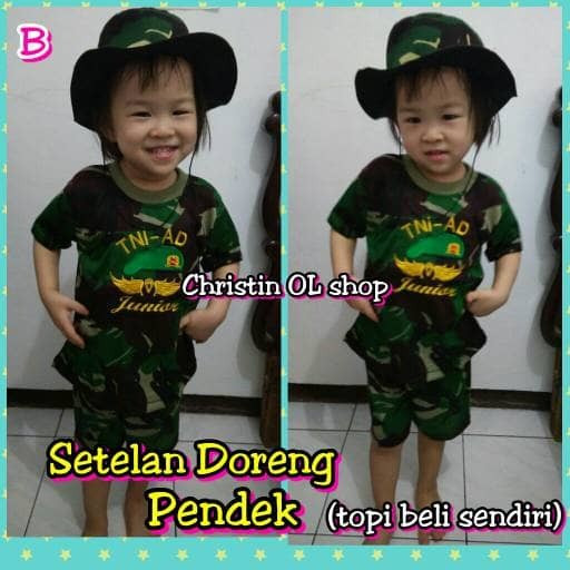 Jual BAJU PAHLAWAN DORENG ANAK-ANAK (PENDEK)/SETELAN DORENG ANAK (PENDEK) | Shopee Indonesia