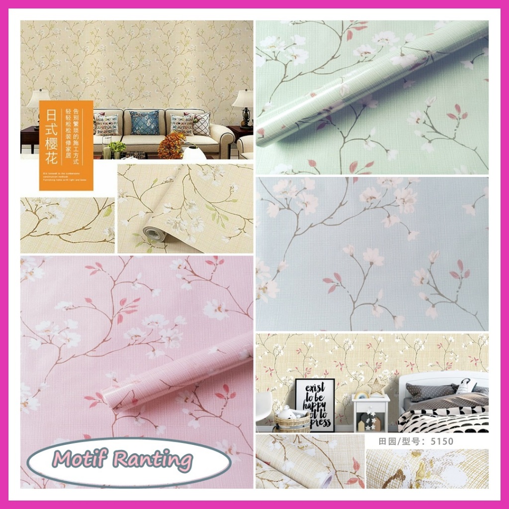 Jual Wallpaper Dinding Stiker Dekorasi Rumah Ukuran 10 meter x 45 cm ...