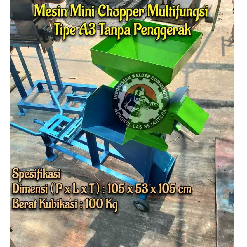Jual Mesin Mini Chopper Multifungsi Tipe A3 Tanpa Penggerak | Shopee ...