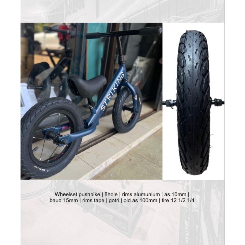 Jual VELG PUSHBIKE WHEELSET BALANCE BIKE SEPEDA 12 INCH BAN KOMPA ...