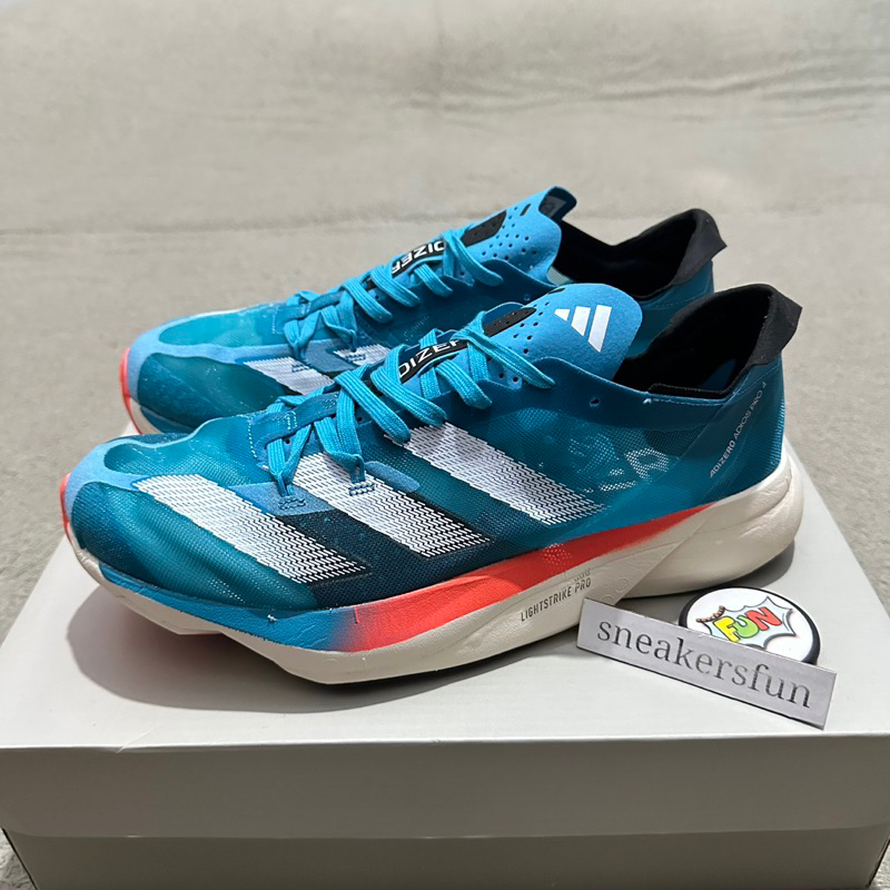 Jual AD!DAS ADIZERO ADIOS PRO 4 AQUA BLUE ORANGE PREMIUM ORIGINAL ...
