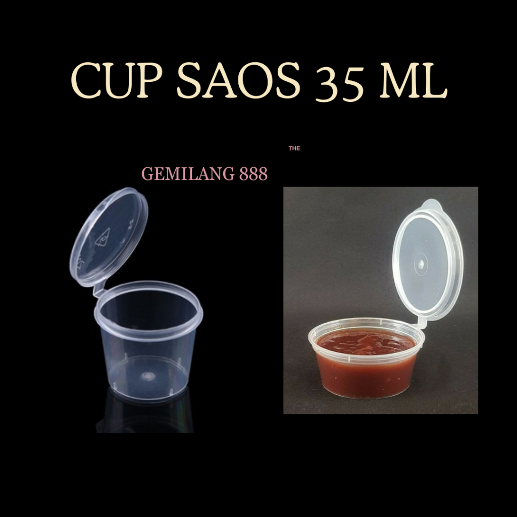 Jual Cup Saos Uk 25ml - 35 ml - 50 ml, Tempat saos, gelas kecil, Tempat ...