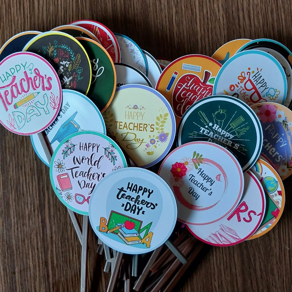 Jual topper happy teachers day/hari guru nasional (7cm bulat) | Shopee ...