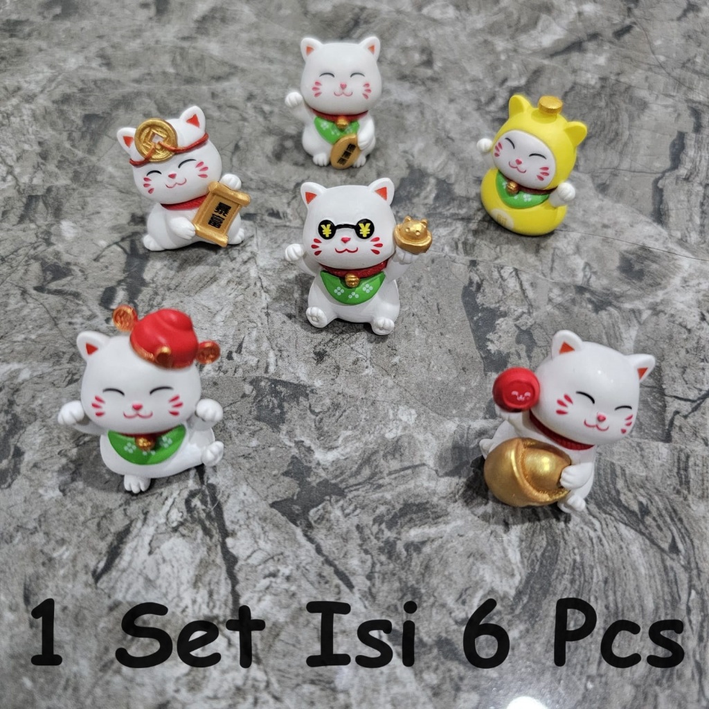 Jual Cake Topper Kucing Hoki Set Toper Hiasan Kue Cat Pajangan Hiasan ...