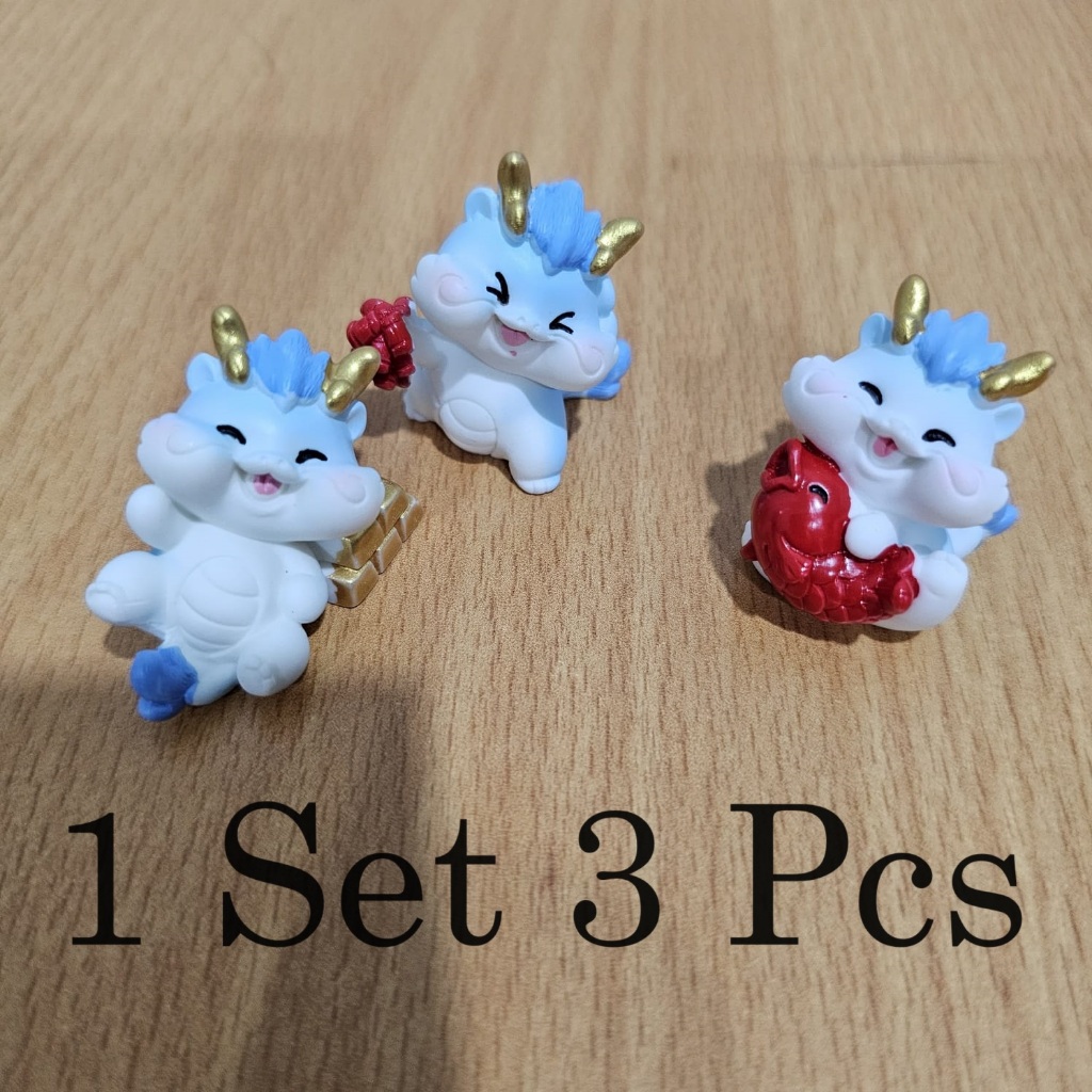 Jual Cake Topper Dragon Hoki Set Naga Biru Toper Hiasan Kue Pajangan ...