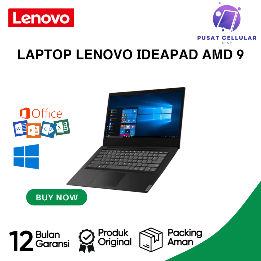 Jual LENOVO IDEAPAD AMD A9 RAM 4GB - 512GB SSD // WINDOWS 10 // 14 ...