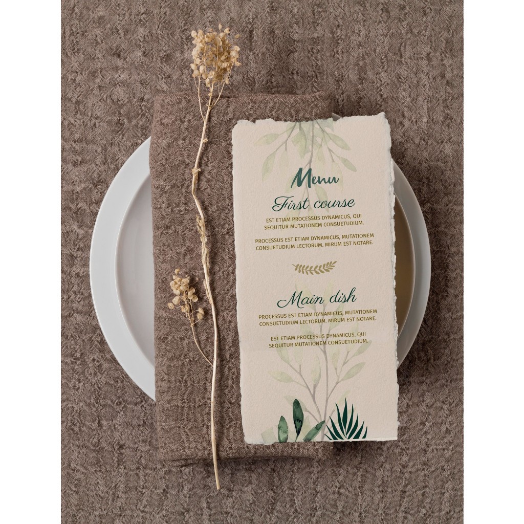 Jual Kartu menu | kertas menu paperium | menu wedding | cetak kertas ...