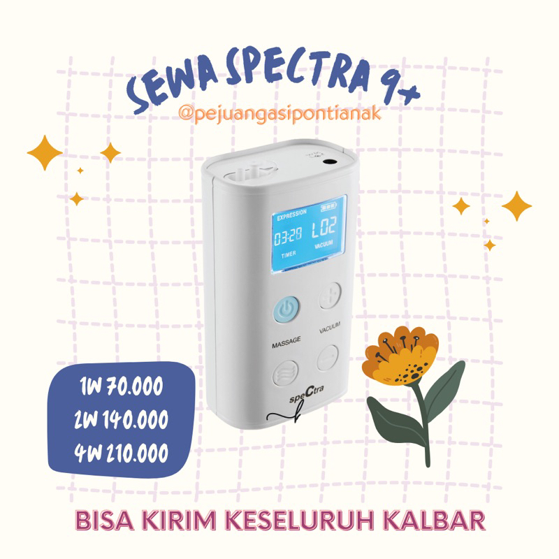 Jual SEWA SPECTRA 9+ POMPA ASI PONTIANAK | Shopee Indonesia
