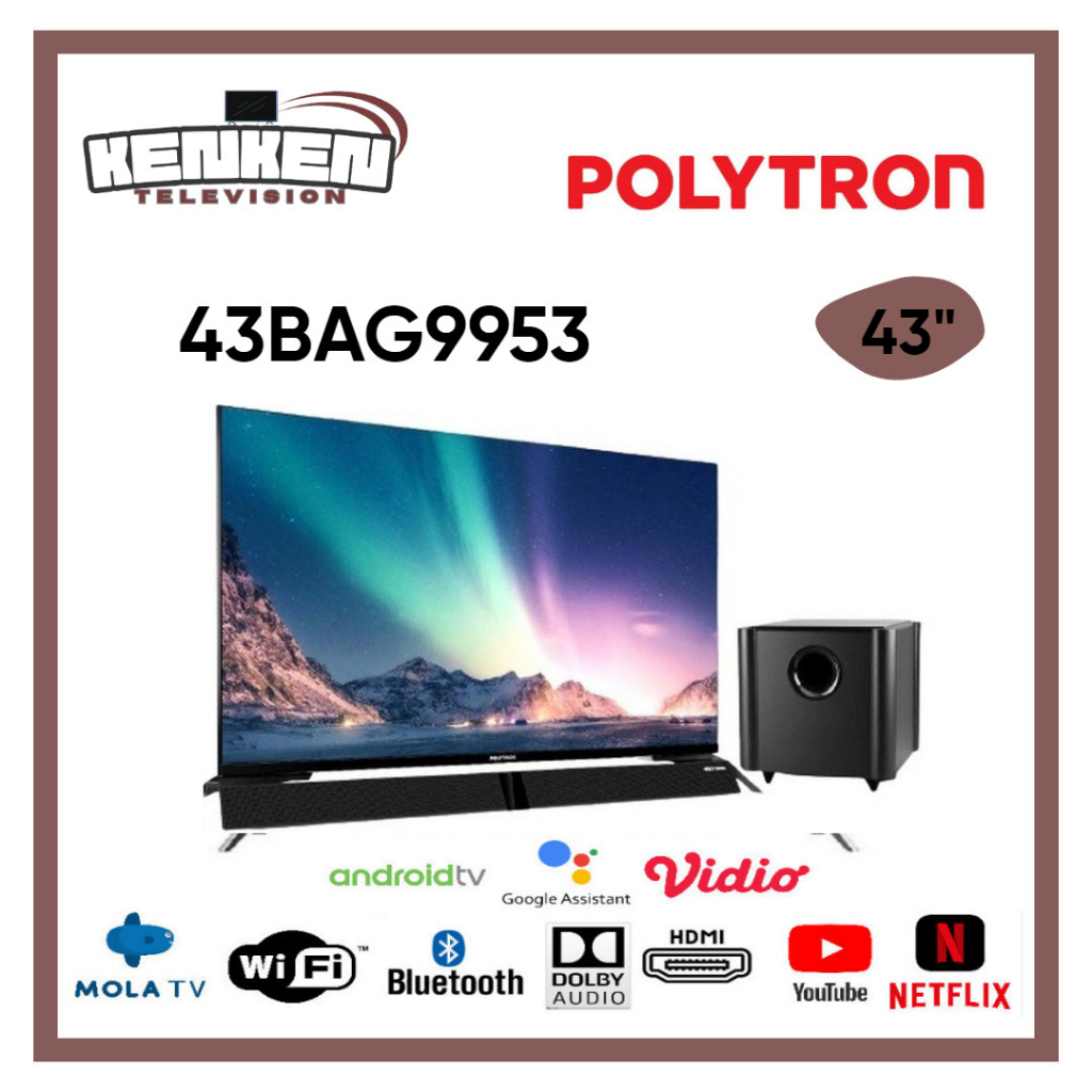 Jual TV LED Android Polytron 43BAG9500/ 43BAG9953 LED Polytron 43 Inch ...